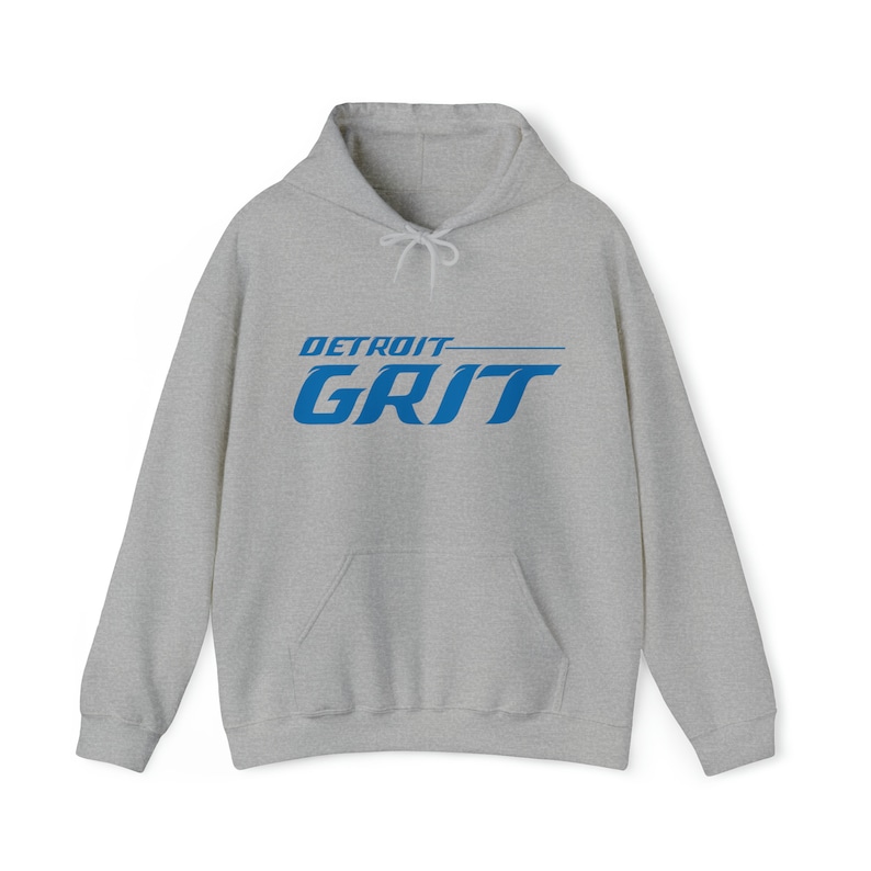 Detroit GRIT Hoodie, Detroit Football Hooded Sweatshirt, Detroit ...