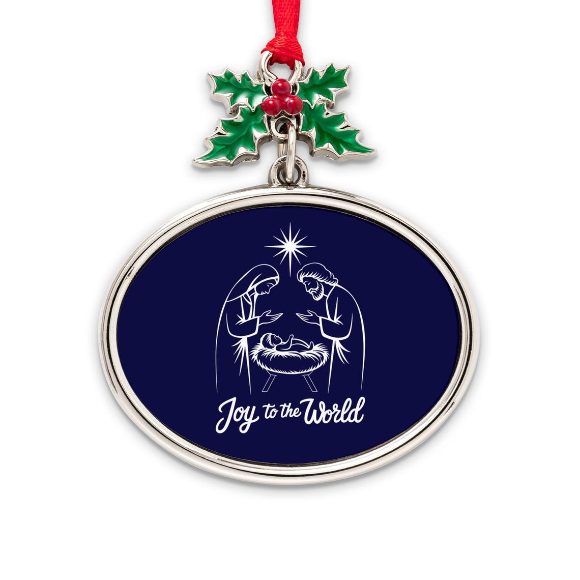 Nativity Scene Christmas Ornament, Joy to the World Decoration ...