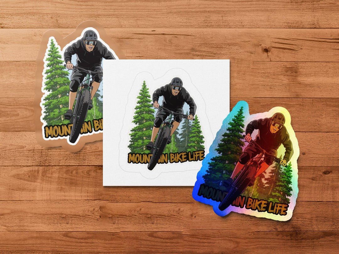 Mountain Bike Life Stickers, Cycling Theme, Biking Decals for Car ...