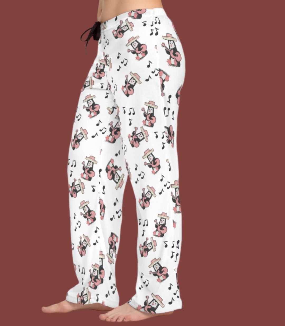 Penguino Mexicano Pajama Pants, Mexican Penguin Women's Pajamas, Unique ...