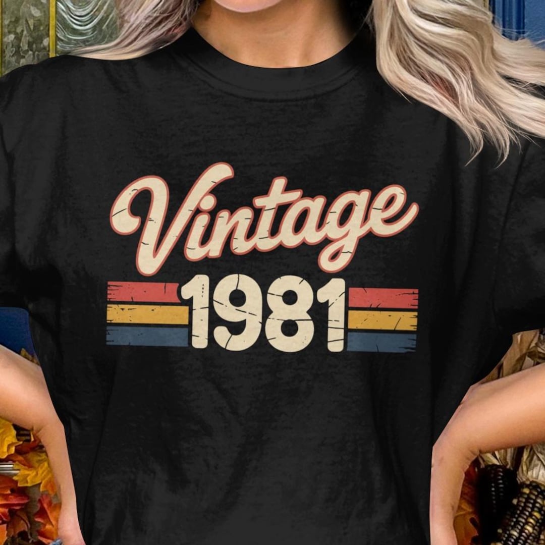 Comfort Colors Vintage 1981 T-shirt, Retro 1981 Birthday Shirt, Classic ...