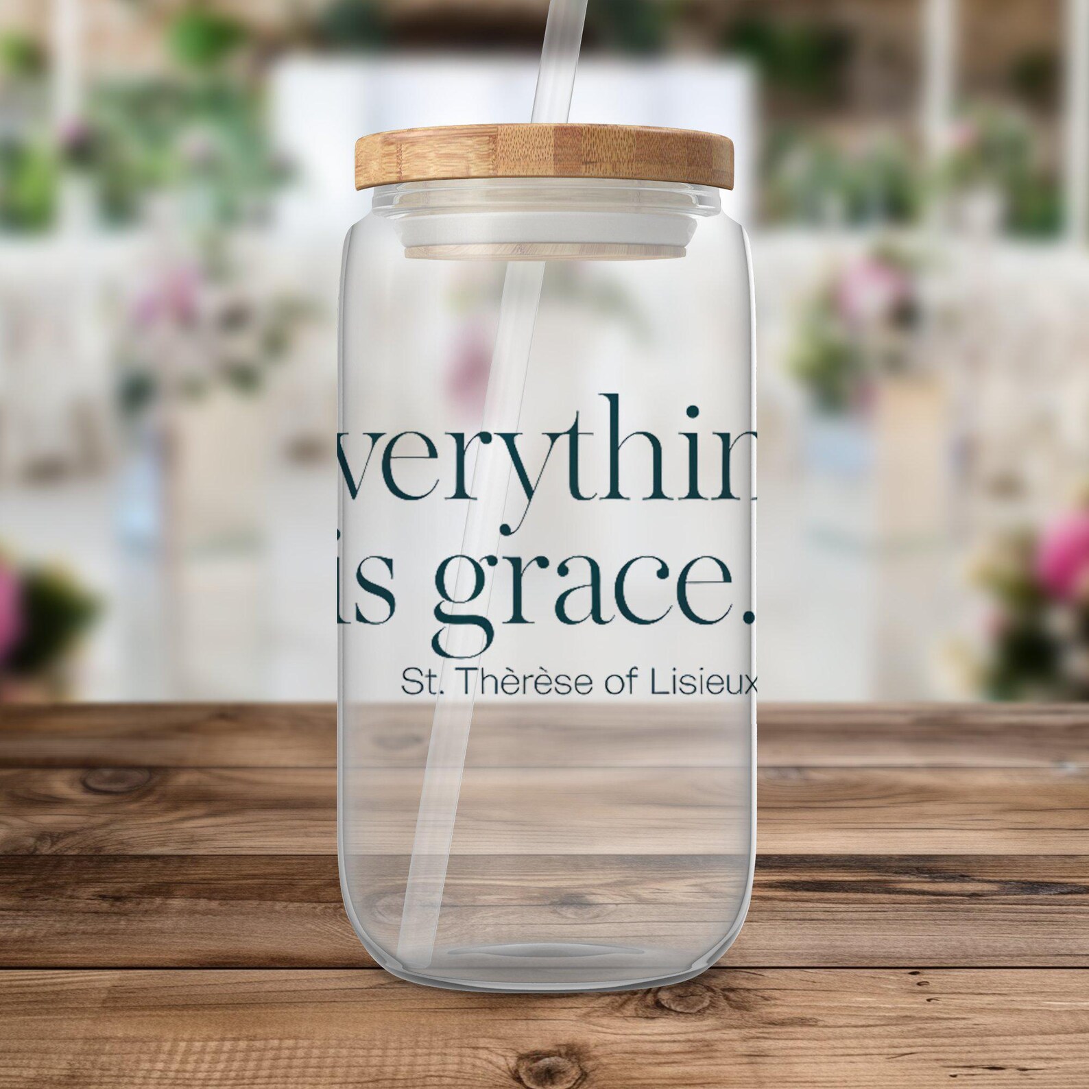 Everything is Grace Tumbler, St. Therese of Lisieux Quote ...