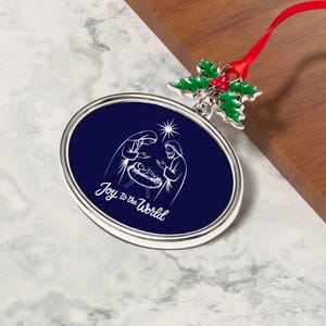 Nativity Scene Christmas Ornament, Joy to the World Decoration ...