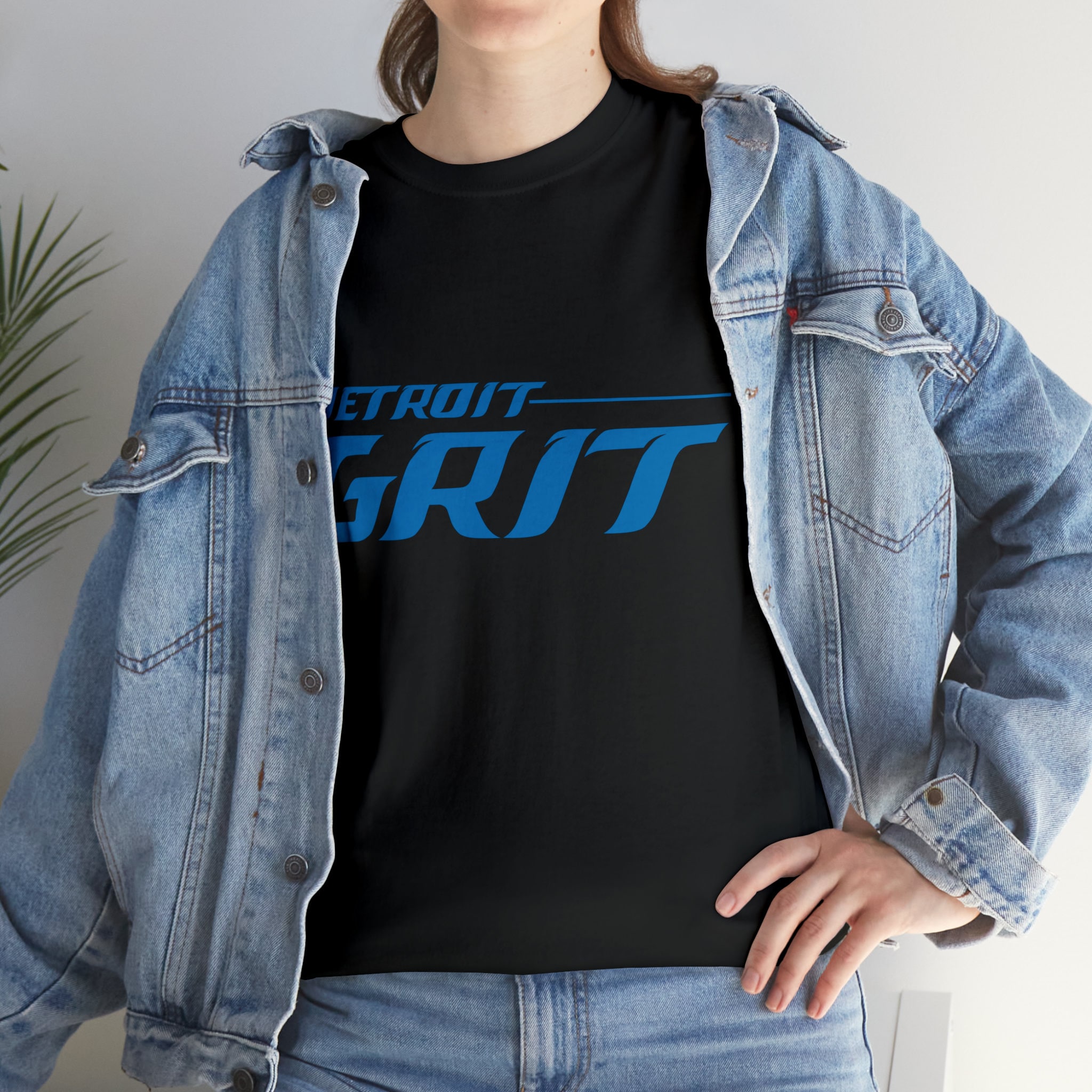 Detroit GRIT Tee Shirt, Detroit Football T-shirt, Detroit Football GRIT ...