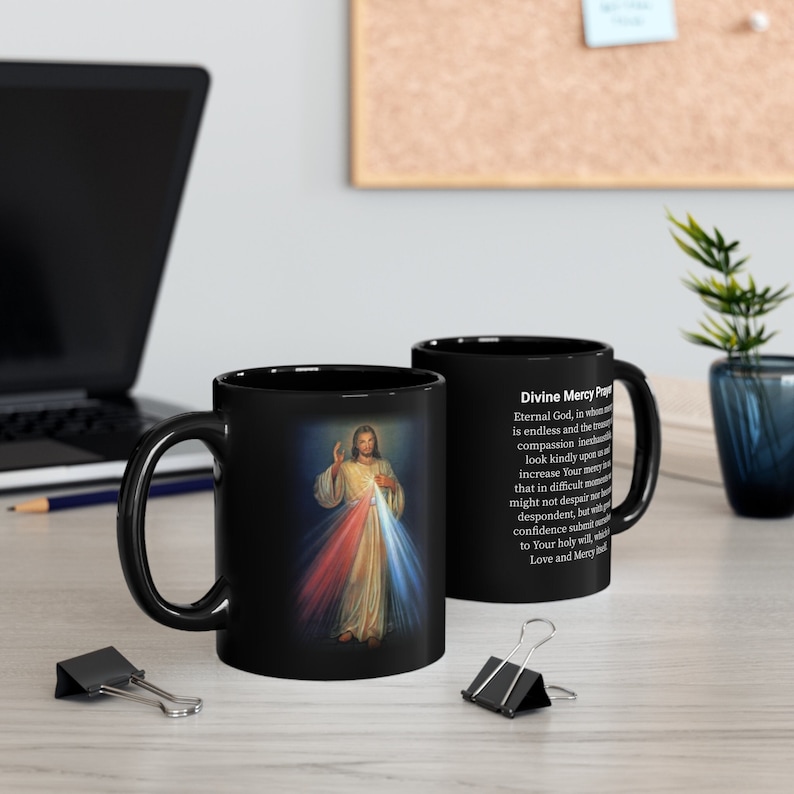 Divine Mercy Mug, Jesus Saint Faustina Coffee Cup, Divine Mercy Image ...