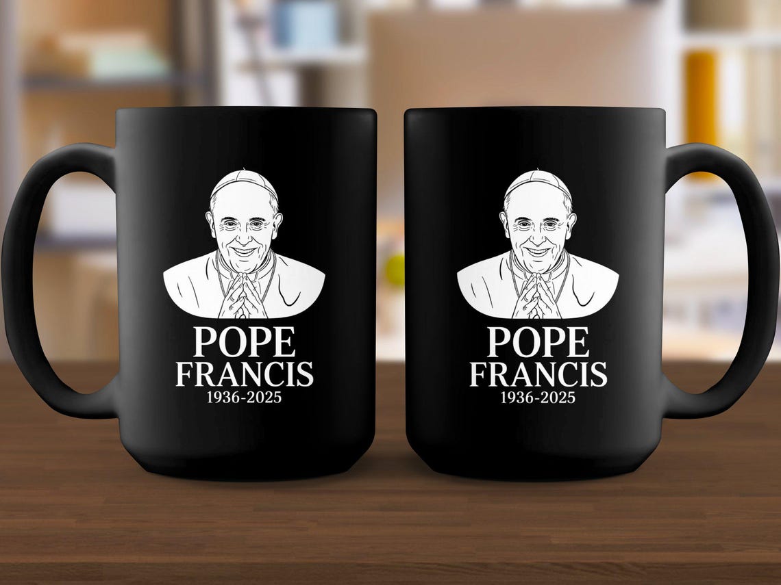 Pope Francis Memorial Mug, Catholic Gift, Pope Gift, Commemorative Mug ...