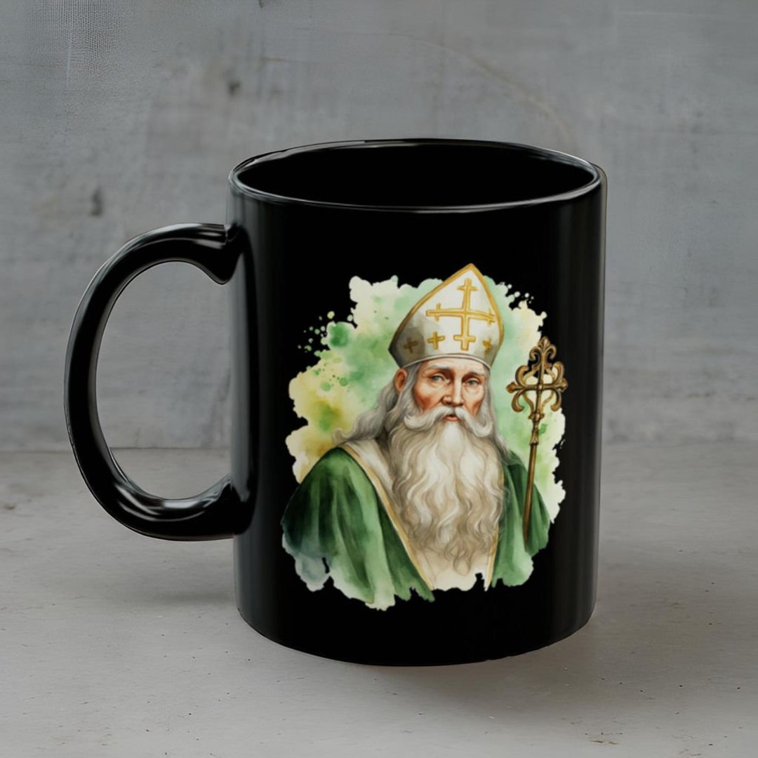 St. Patrick Mug, Breastplate of St. Patrick Black Coffee Cup Mug, St ...