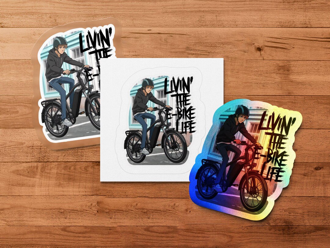E-bike Life Stickers, Livin' the E-bike Life Decal, Bike Themed ...