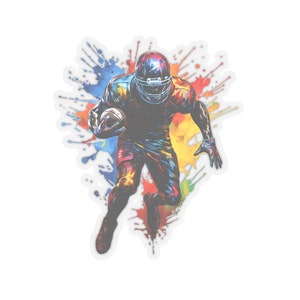Colorful Paint Splash Football Sticker | Retro Football Sticker ...