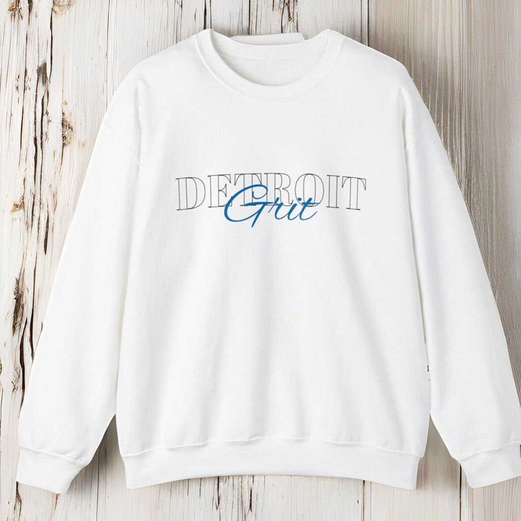 Detroit GRIT Sweatshirt, Detroit Football Sweatshirt, Unisex Crewneck ...