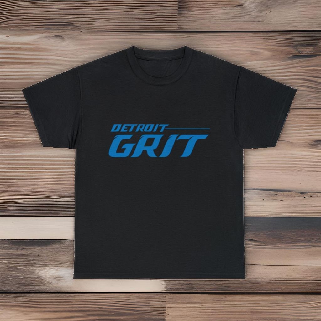 Detroit GRIT Tee Shirt, Detroit Football T-shirt, Detroit Football GRIT ...