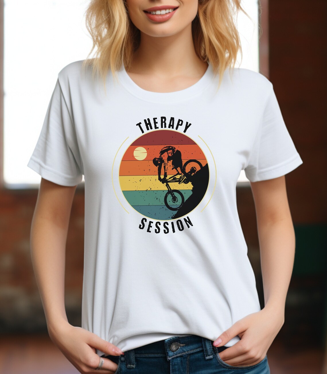 Mountain Biking Therapy Tee Shirt, Therapy Session Cycling T-shirt ...