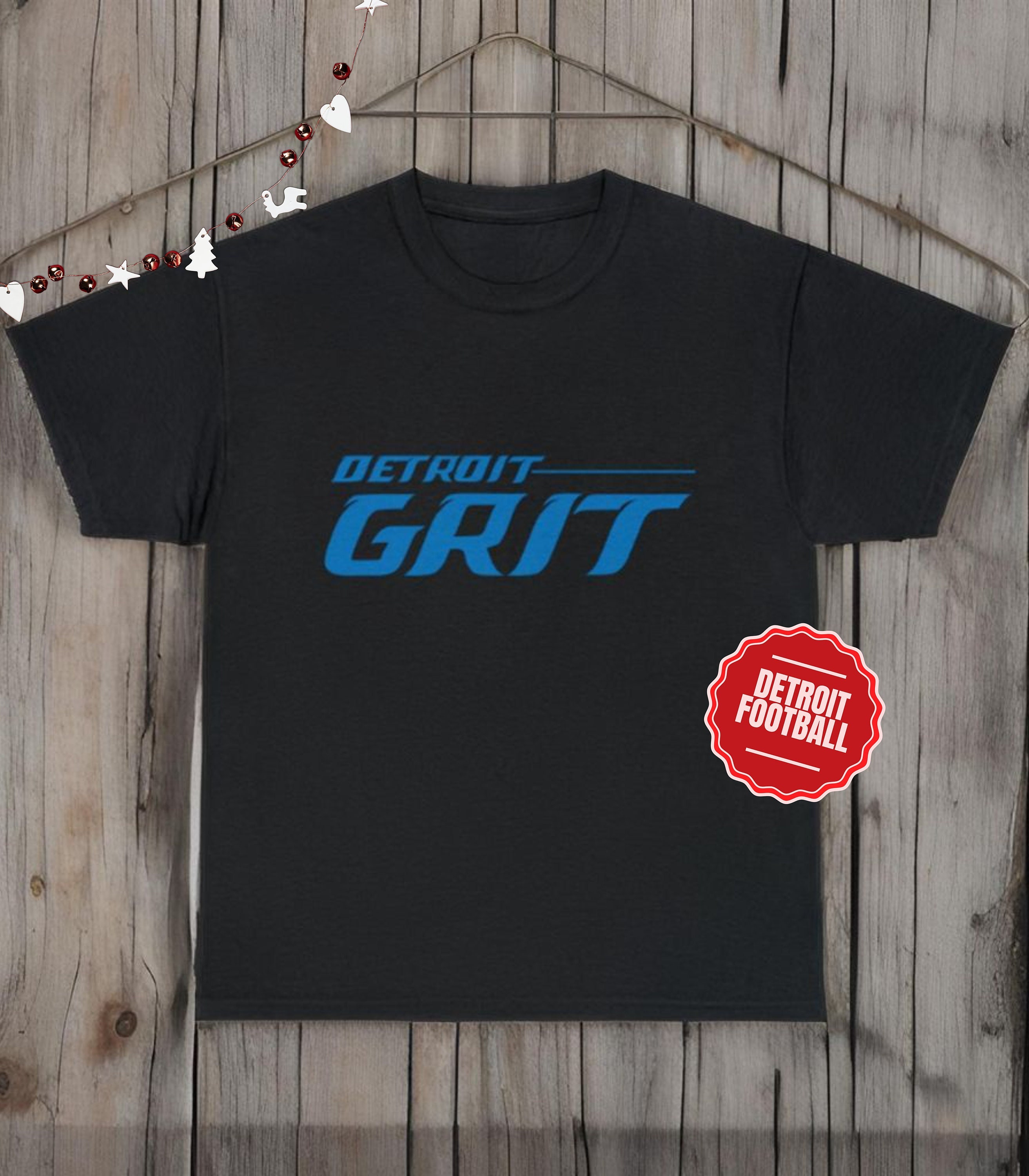 Detroit GRIT Tee Shirt, Detroit Football T-shirt, Detroit Football GRIT ...
