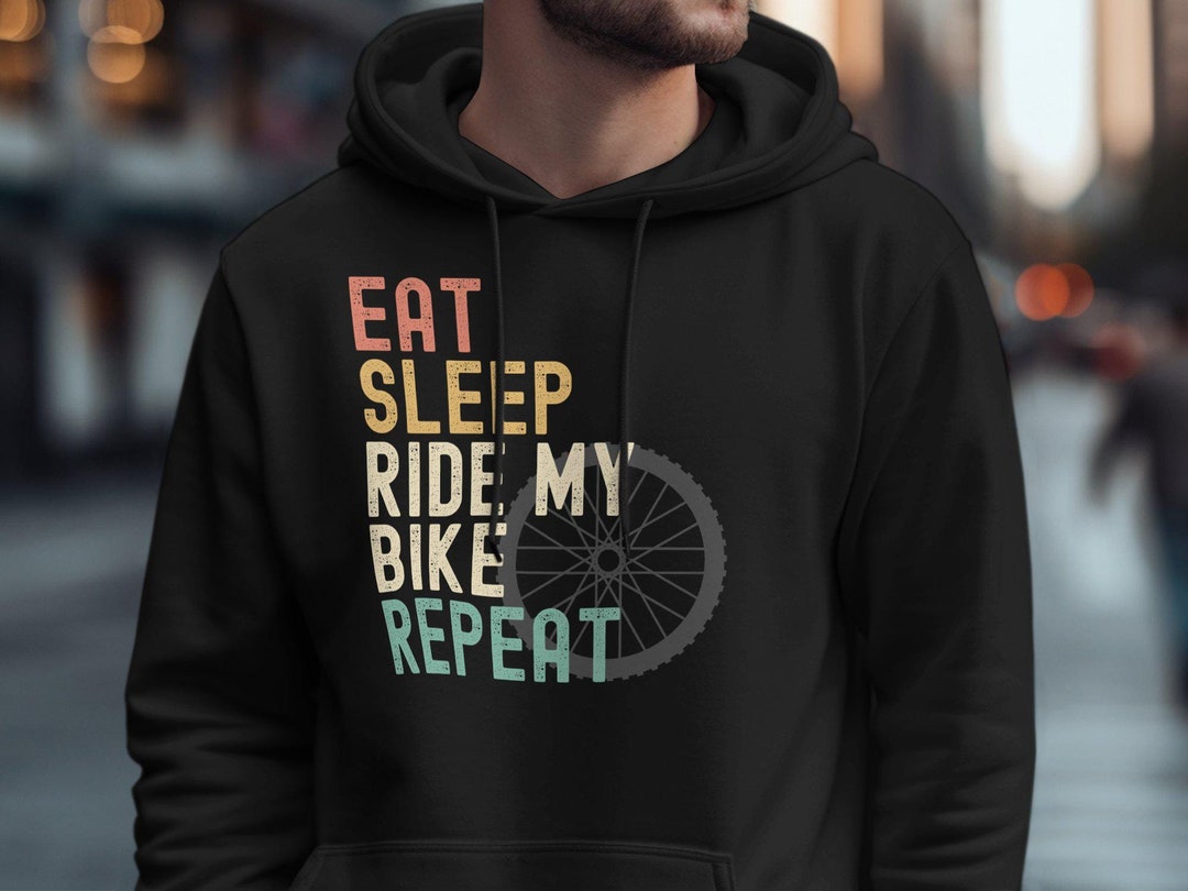 Eat Sleep Ride My Bike Repeat T-shirt, Funny Cycling Shirt, Mountain ...