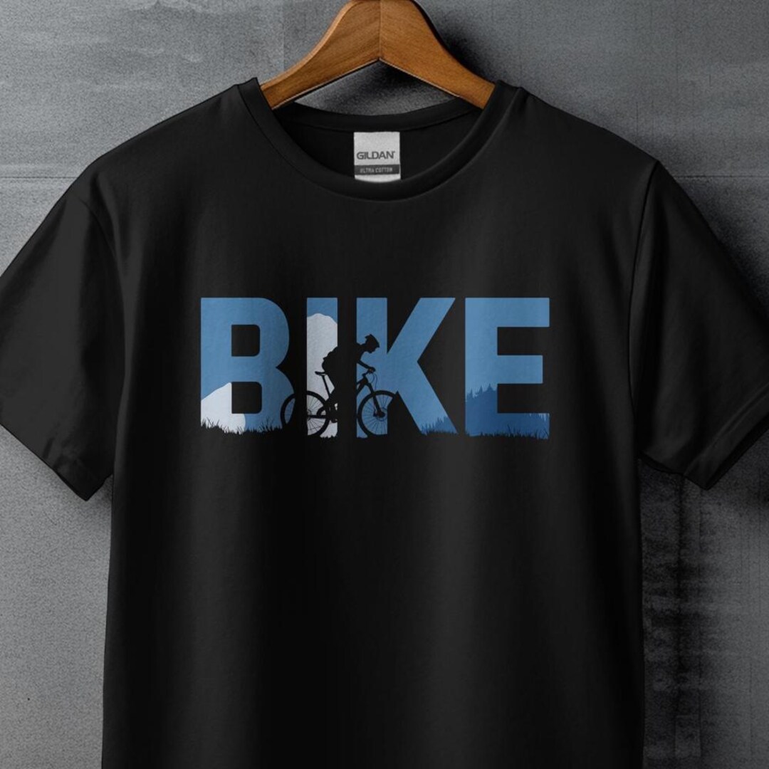 Bike Lover T-shirt, Unique Cyclist Tee, Mountain Biking Tee, Bicycle ...