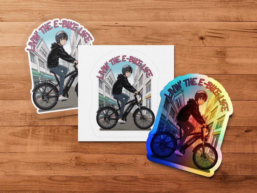 Livin' the E-bike Life Sticker, Perfect for Cycling Enthusiasts ...