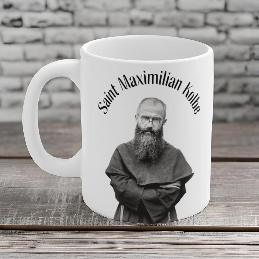 Saint Maximilian Kolbe Mug, Catholic Saint Coffee Cup, St. Maximilian Kolbe Coffee Mug ...