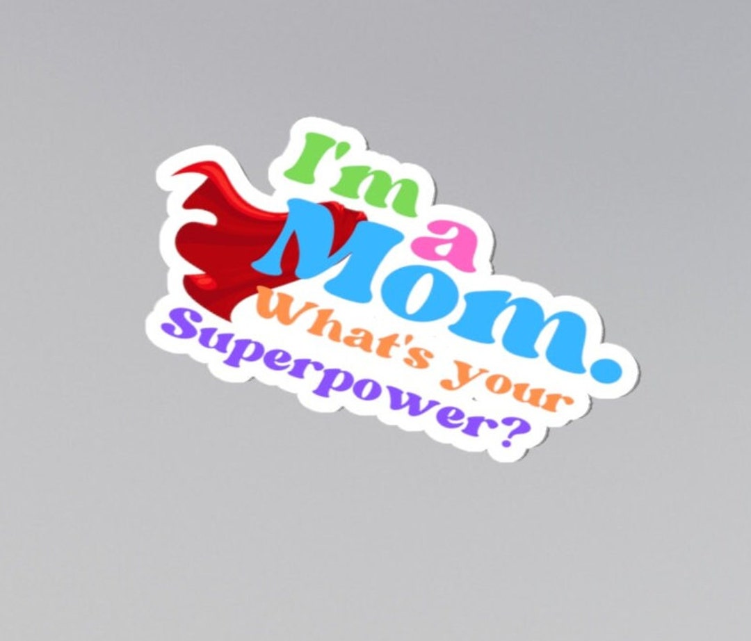 Mom Superhero Sticker, Gift Mother's Day, Awesome Water Bottle Sticker ...