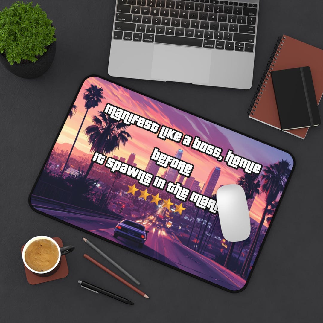 Urban GTA Desk Mat Gaming Mouse Pad Urban Streetwear Design Graffiti ...