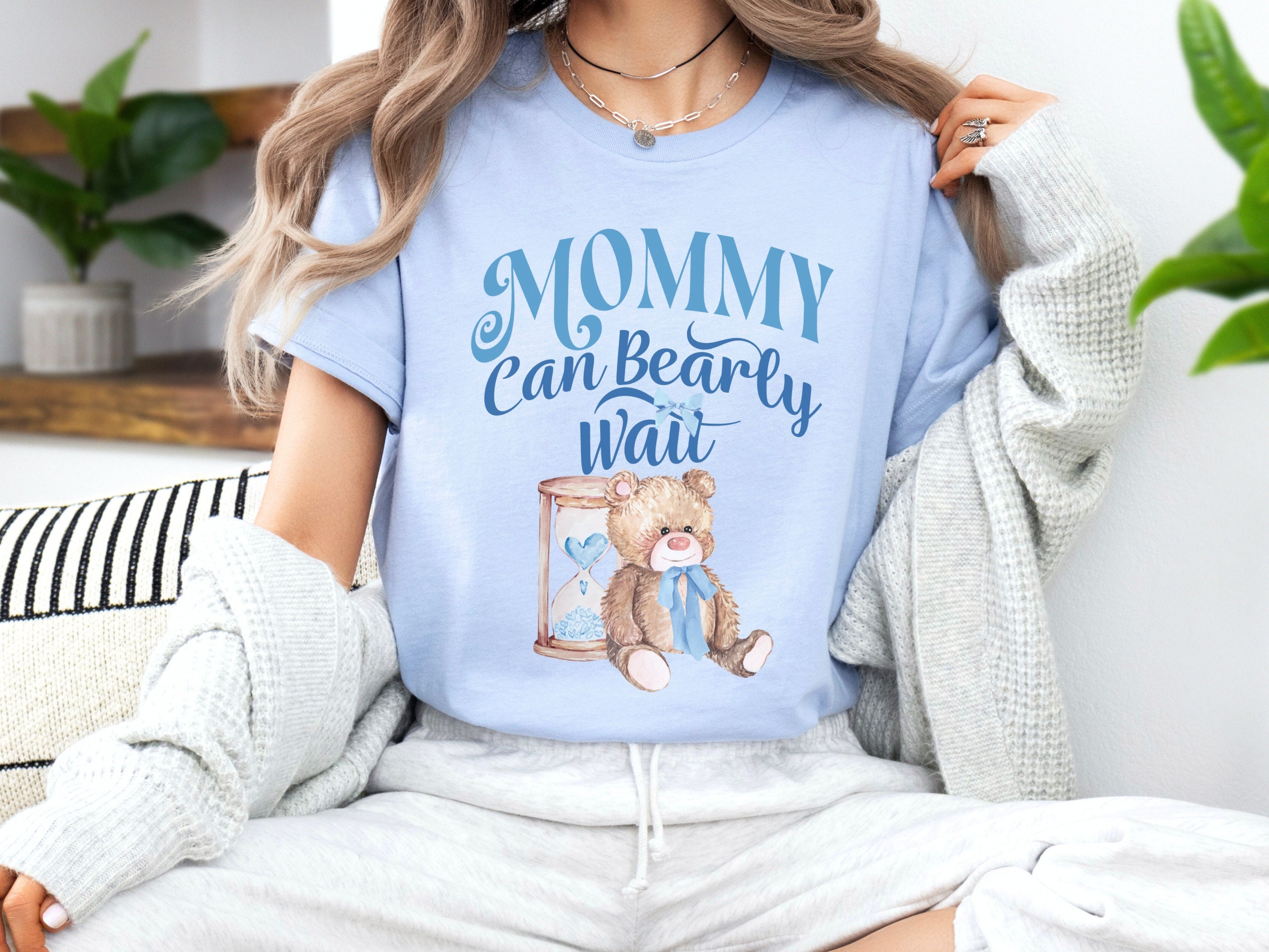 Baby Shower Shirts Custom Names We Can Bearly Wait Matching Family ...