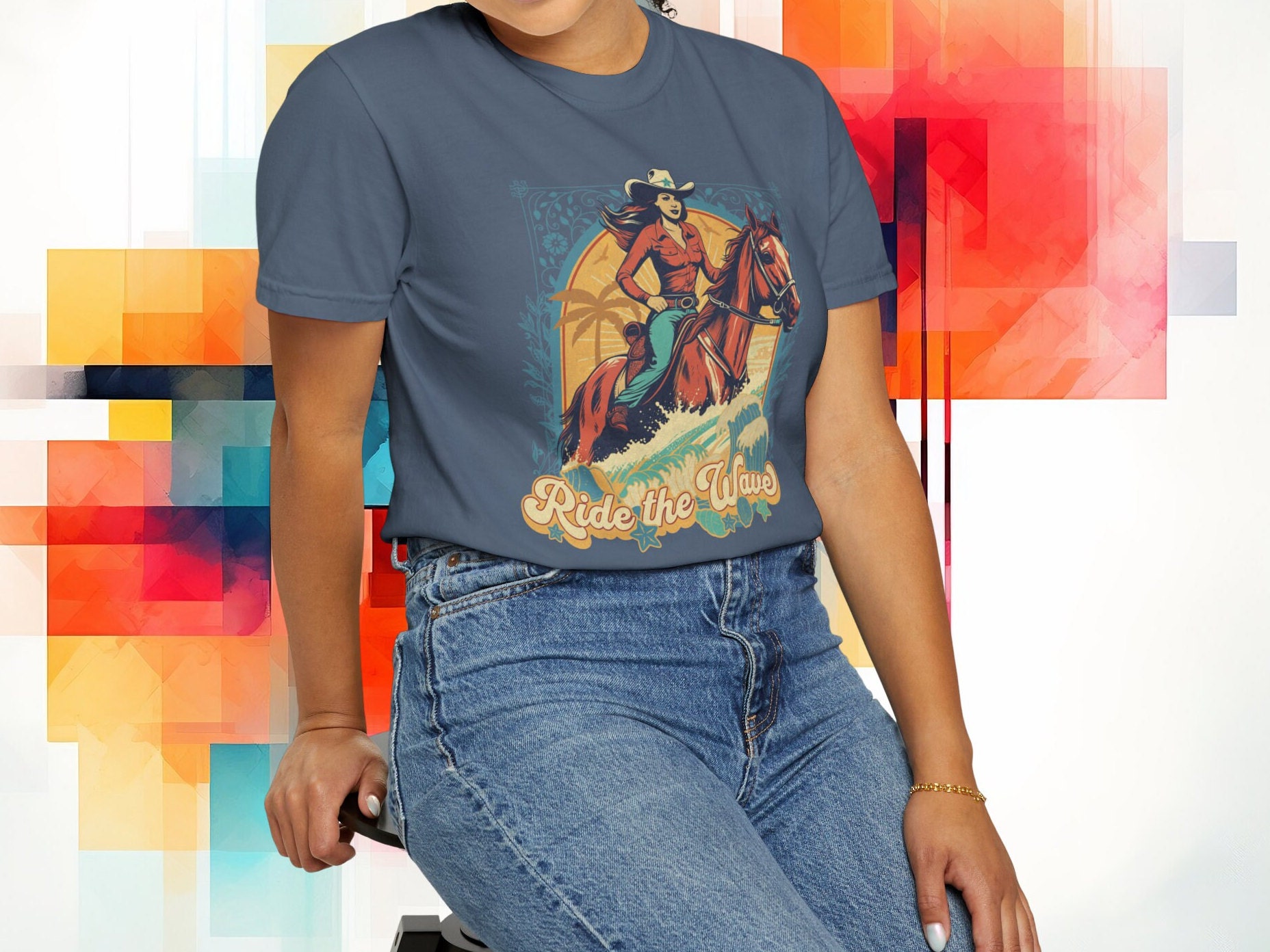 Cowgirl Shirt Retro Rodeo Shirt Country Western Vintage Tee Comfort ...