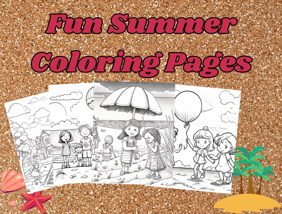 Summer Coloring Pages, Fun Summer Coloring, Printable Coloring Page for ...