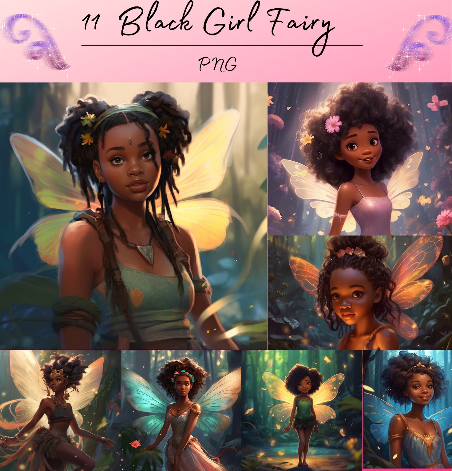 Cute Black Girl Fairy Princess, Black Girl Magic, Melanin Black Girl ...