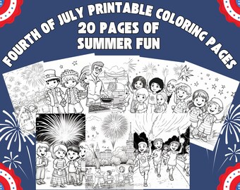 4th of July Coloring Pages to Download and Print, Fourth of July ...