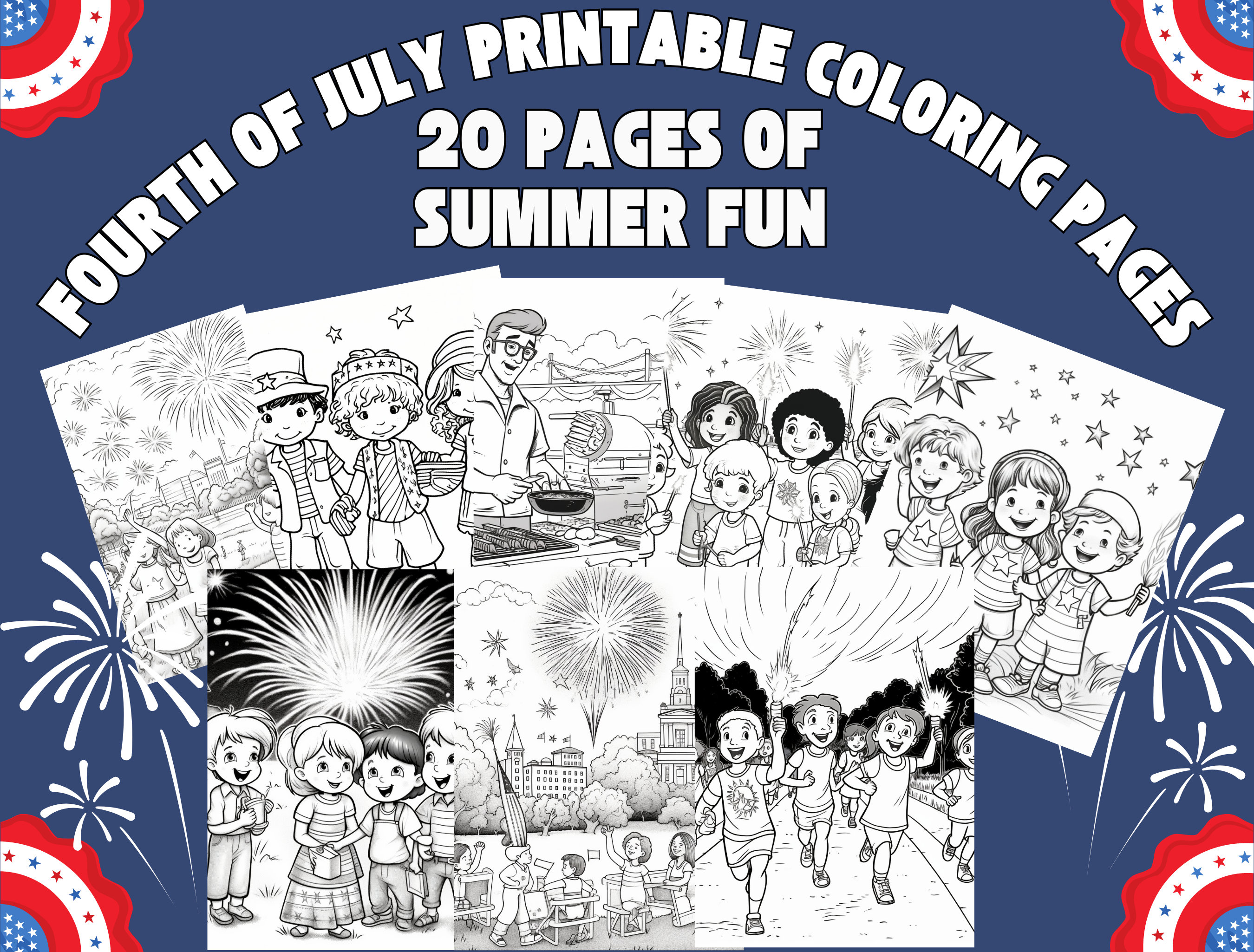 4th of July Coloring Pages, Download and Print, Fourth of July ...
