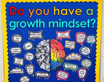 Growth Mindset Bulletin Board Classroom Bulletin Board Growth Mindset ...