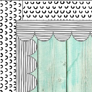 Bulletin Board Borders Black and White Patterns Printable - Etsy