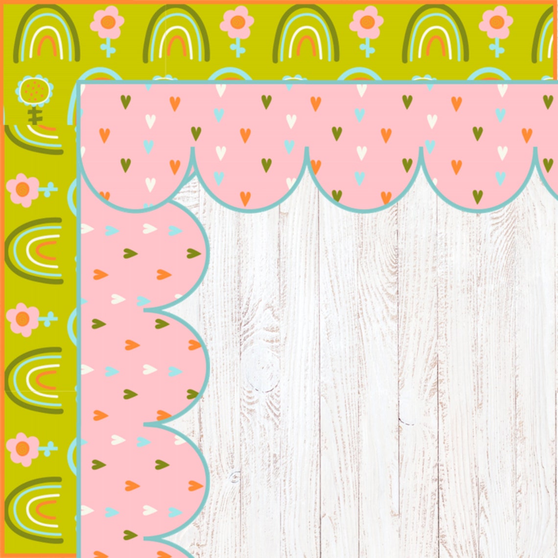 Spring Bulletin Board Border, Classroom Bulletin Board Borders, Rainbow ...