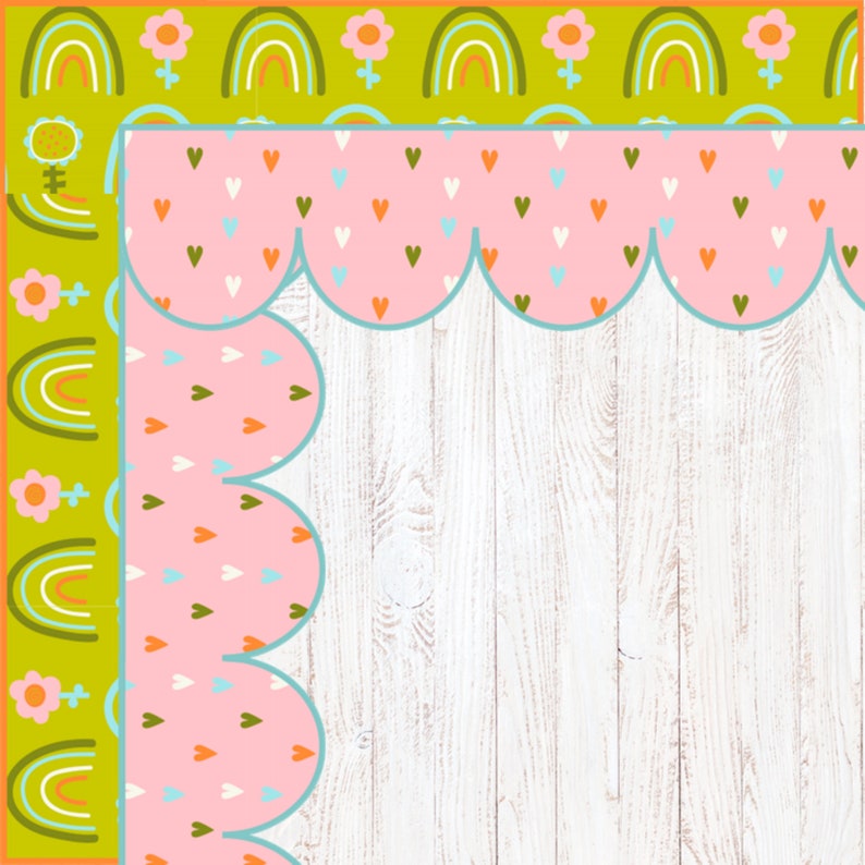 Spring Bulletin Board Border, Classroom Bulletin Board Borders, Rainbow ...