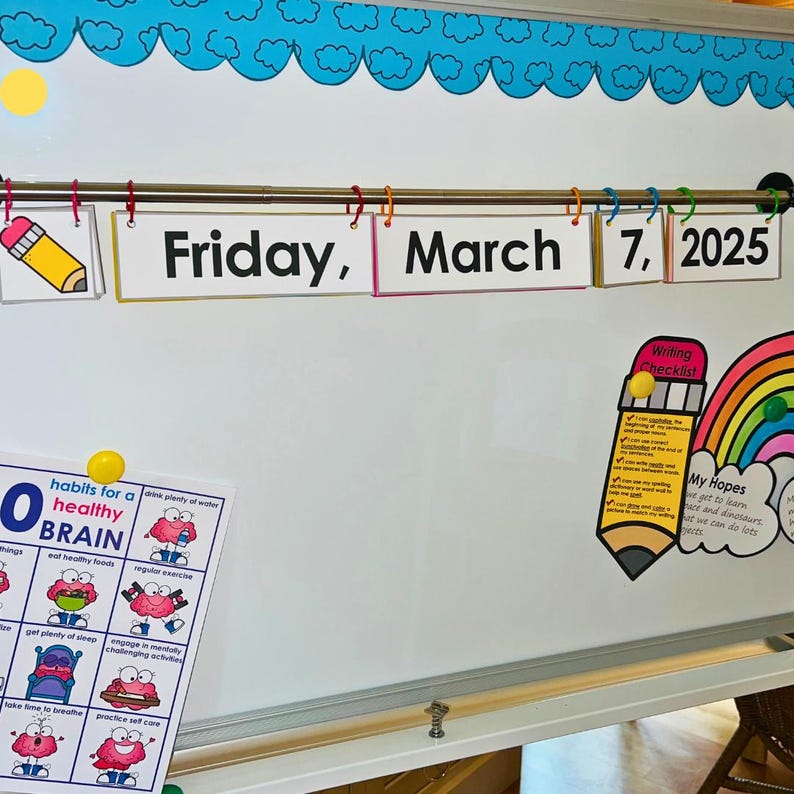 Flip Calendar for Whiteboard - Etsy