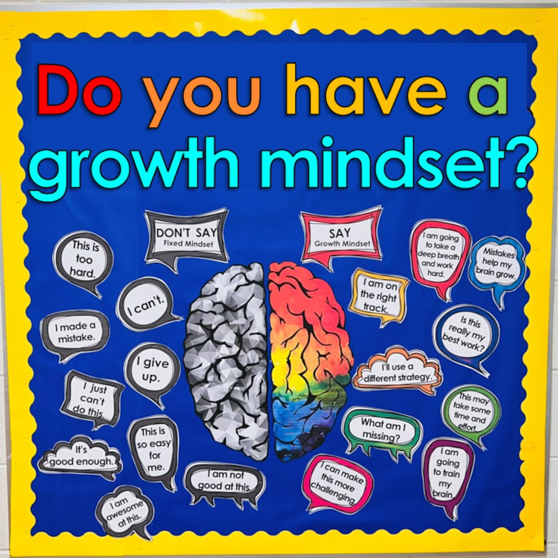 Growth Mindset Bulletin Board - Etsy