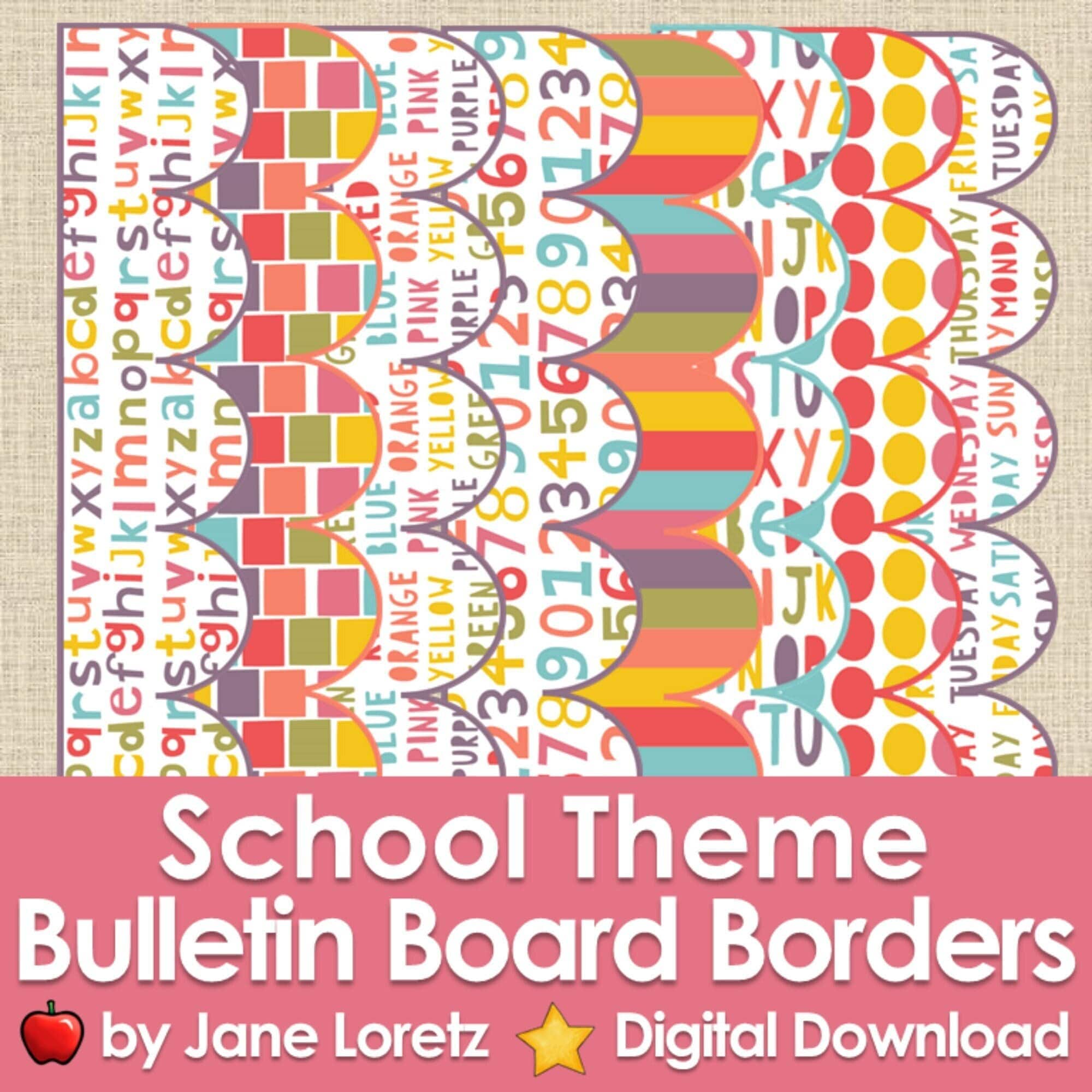 Bulletin Board Boarders School Theme - Etsy
