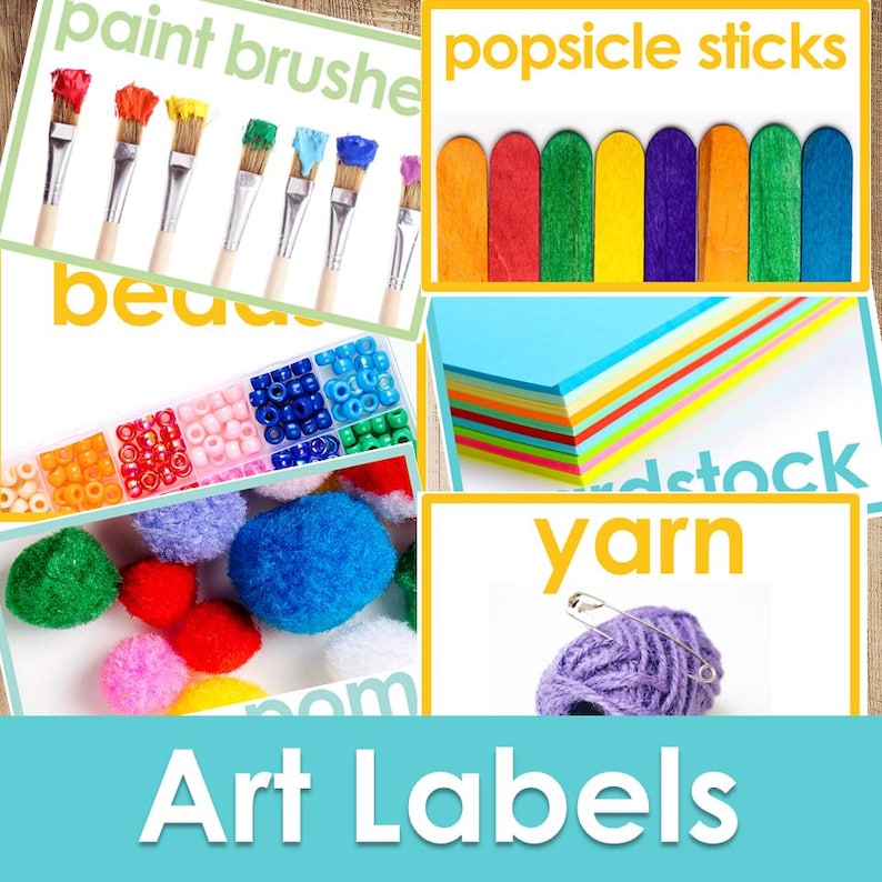 Classroom Supply Labels With Real Pictures: 78 Item Set - Etsy