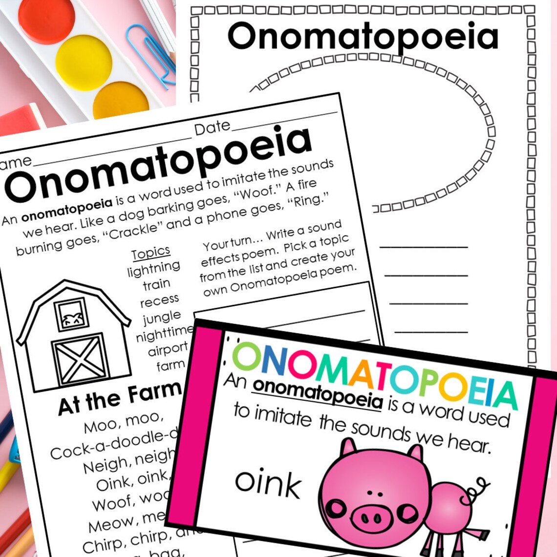 Poetry Writing Unit (figurative Language) 2nd Grade, 3rd Grade - Etsy