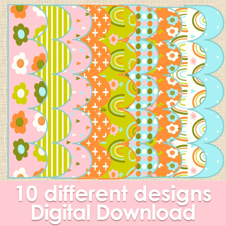 Spring Bulletin Board Border, Classroom Bulletin Board Borders, Rainbow ...