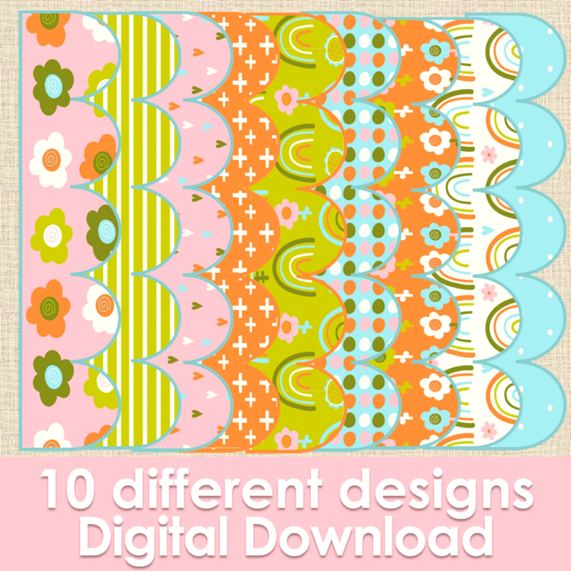 Spring Bulletin Board Border, Classroom Bulletin Board Borders, Rainbow ...