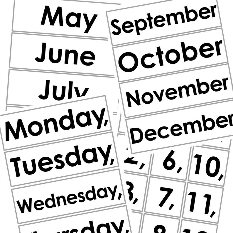 Flip Calendar for Whiteboard - Etsy