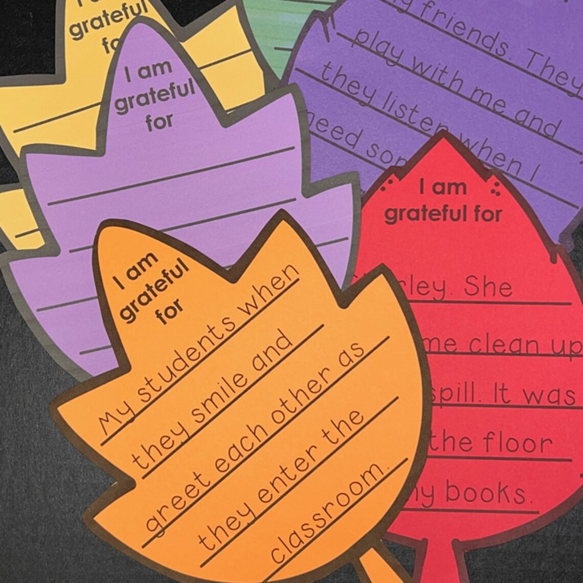 Gratitude - One Leaf at a Time Bulletin Board and Writing Activity - Etsy