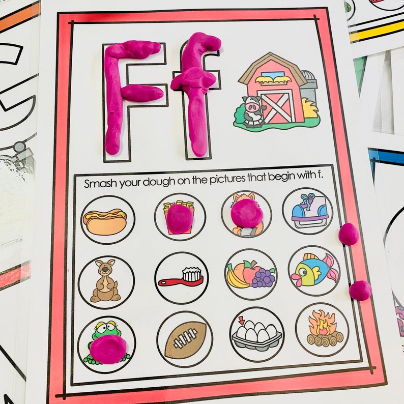 Alphabet Mats for Play-dough - Beginning Sounds With Play-dough - Etsy