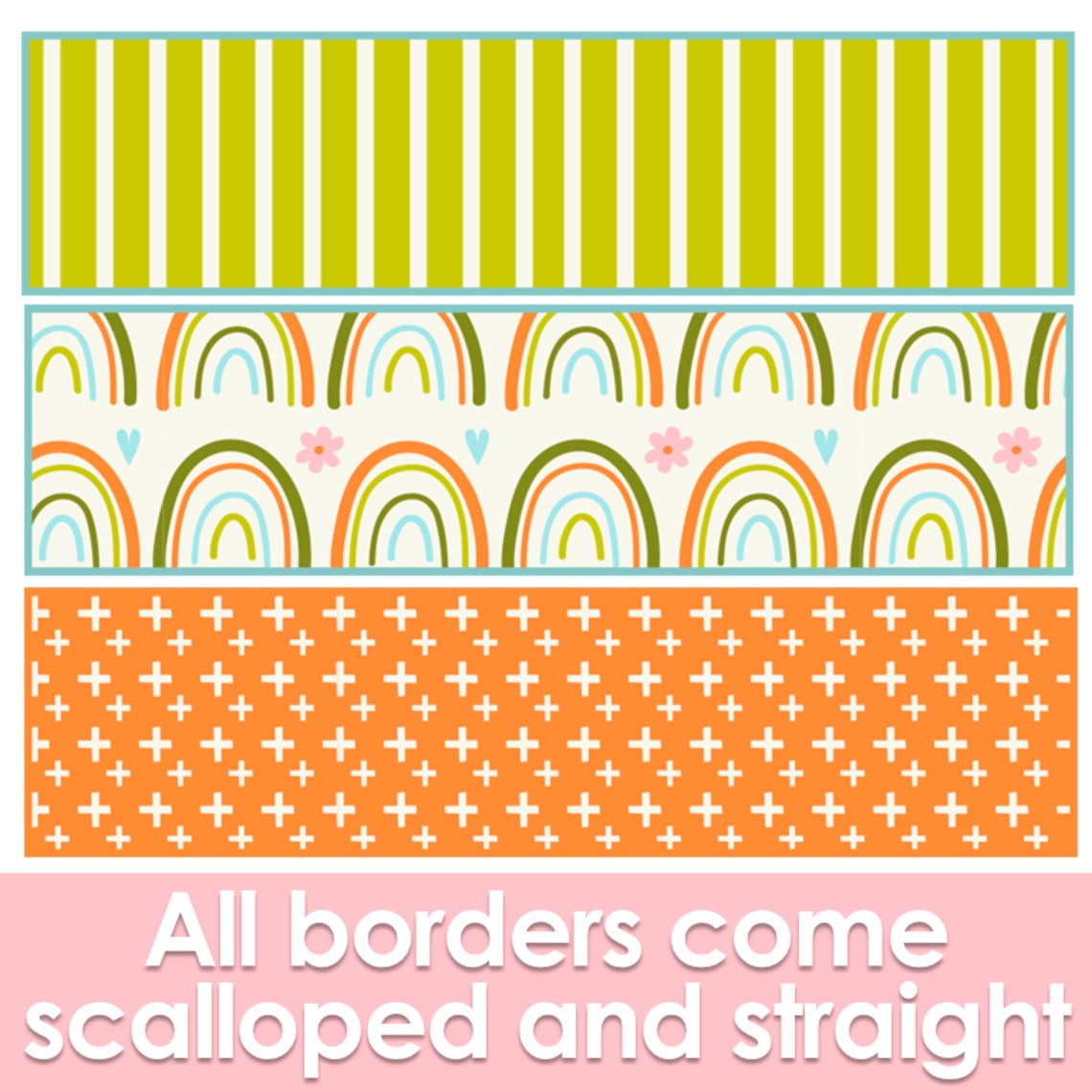 Spring Bulletin Board Border, Classroom Bulletin Board Borders, Rainbow ...