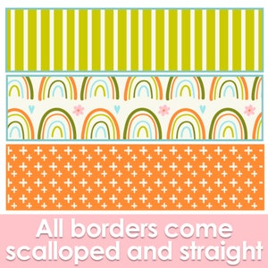 Spring Bulletin Board Border, Classroom Bulletin Board Borders, Rainbow ...