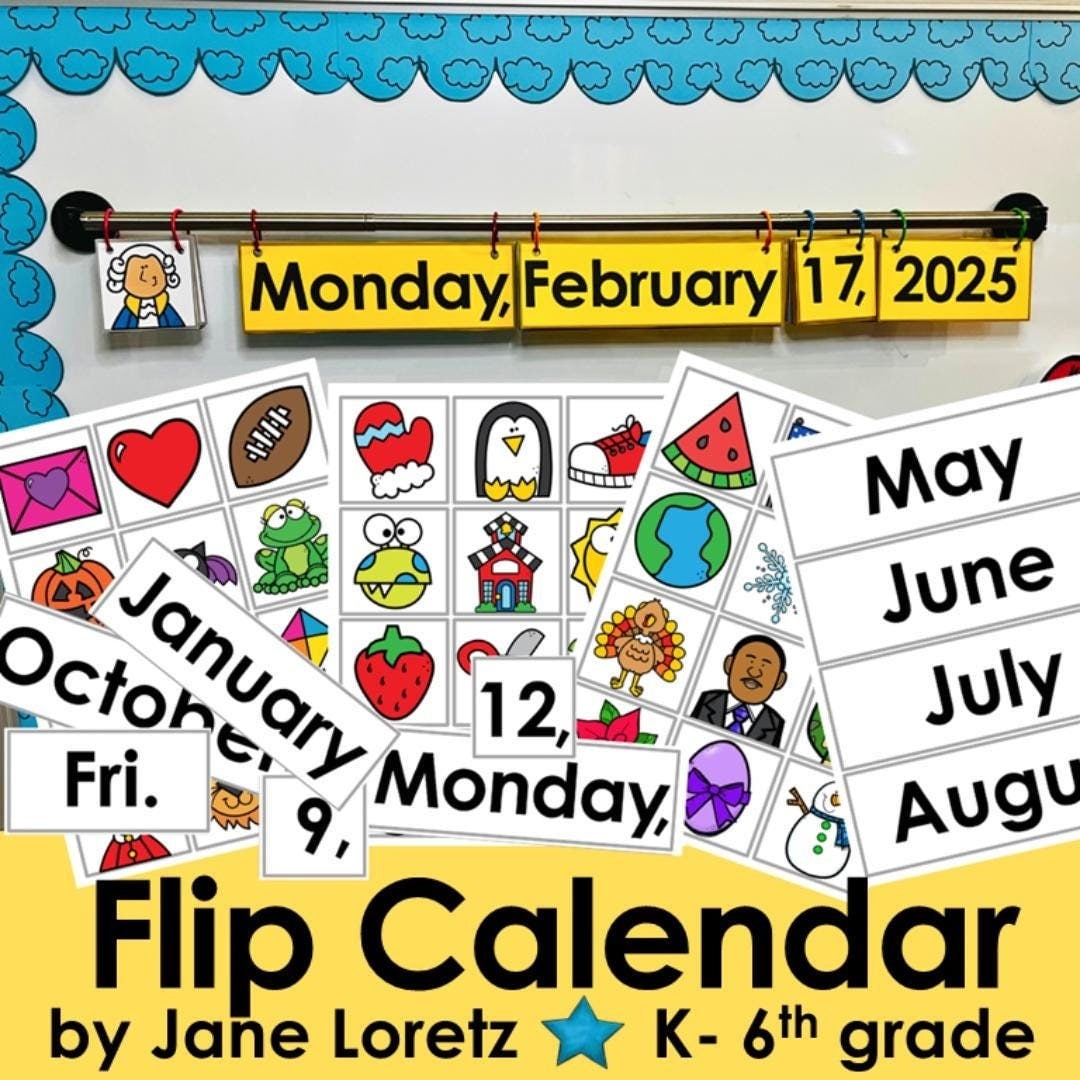 Flip Calendar for Whiteboard - Etsy