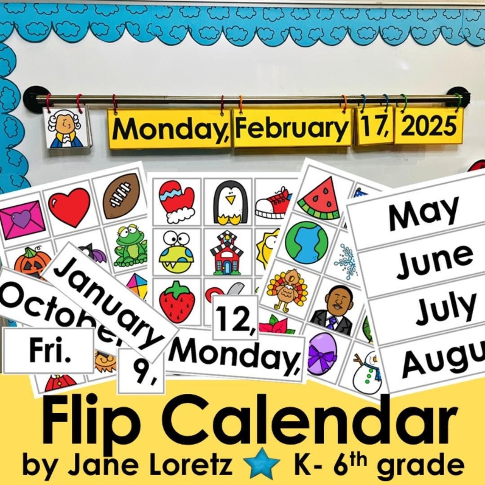 Flip Calendar for Whiteboard - Etsy