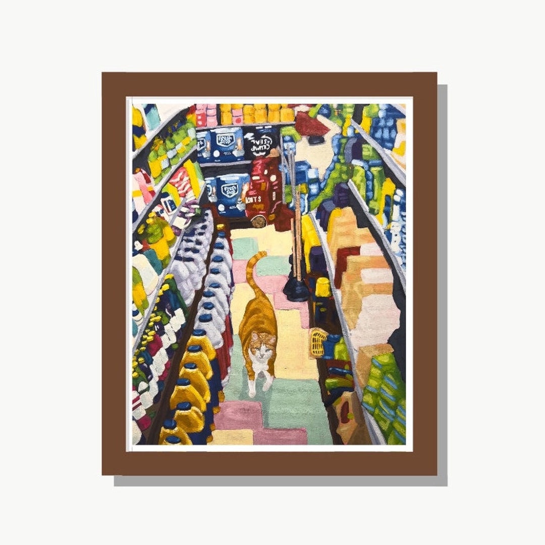 Bodega Cat New York Art Print - "bodega Cat I" NY Wall Art - Cat Wall ...
