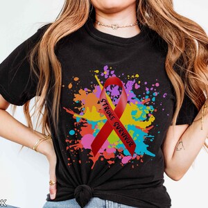 Stroke Survivor Shirt, Stroke Awareness Ribbon Tee, Gift for Stroke ...