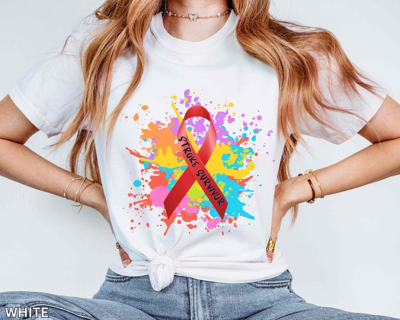 Stroke Survivor Shirt, Stroke Awareness Ribbon Tee, Gift for Stroke ...